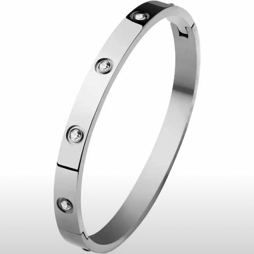 Браслет-манжета, кристалл, стразы