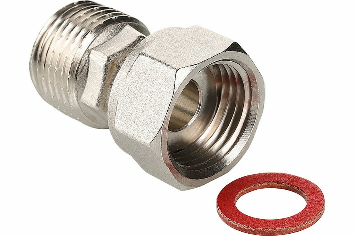 VALTEC Прямой полусгон с накидной гайкой 1/2x1/2 VTr.613. N.0404 для водопровода