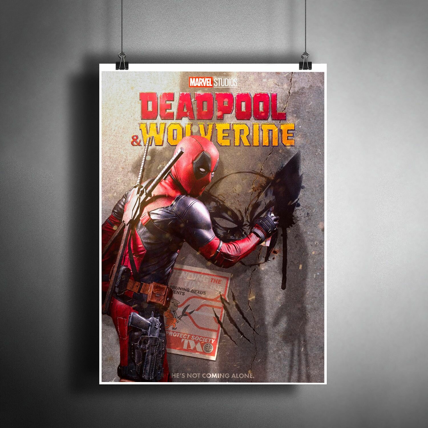 Постер плакат для интерьера "Дэдпул х Росомаха" / Декор дома, офиса, комнаты, квартиры, детской A3 (297 x 420 мм)