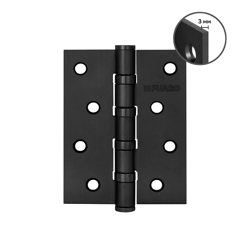 Комплект петель универсальных (2шт) HEAVY IN4400U BL (черный) 100х75х3 мм