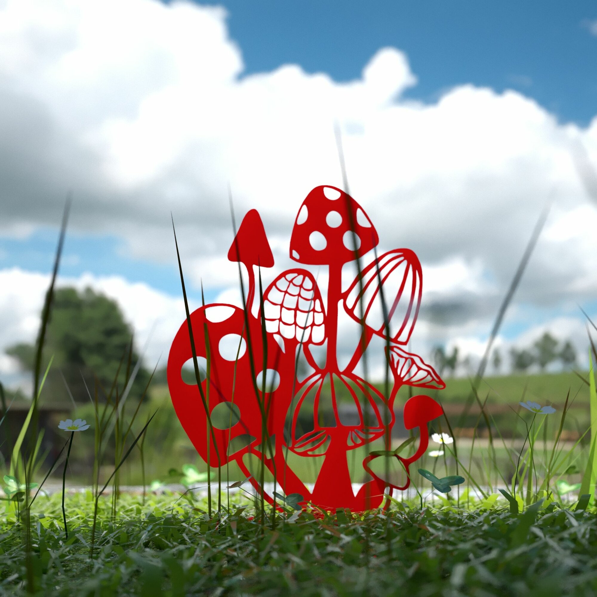 Фигурка садовая Гриб красный