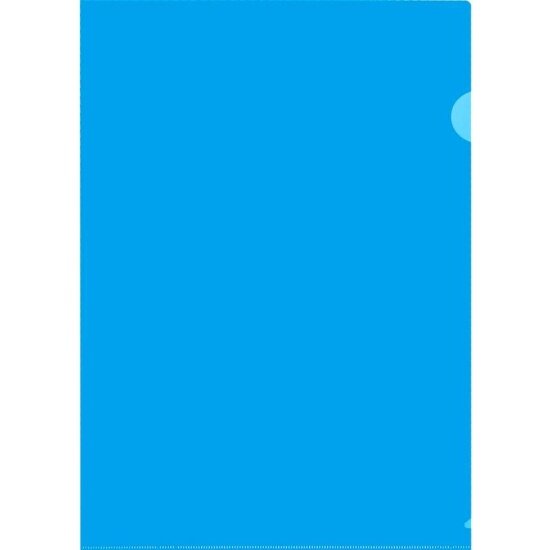 Папка уголок Attache ПУ-001-ПП 120мкр жест. пластик А4 синяя прозр. 20шт/уп, 627963КТ