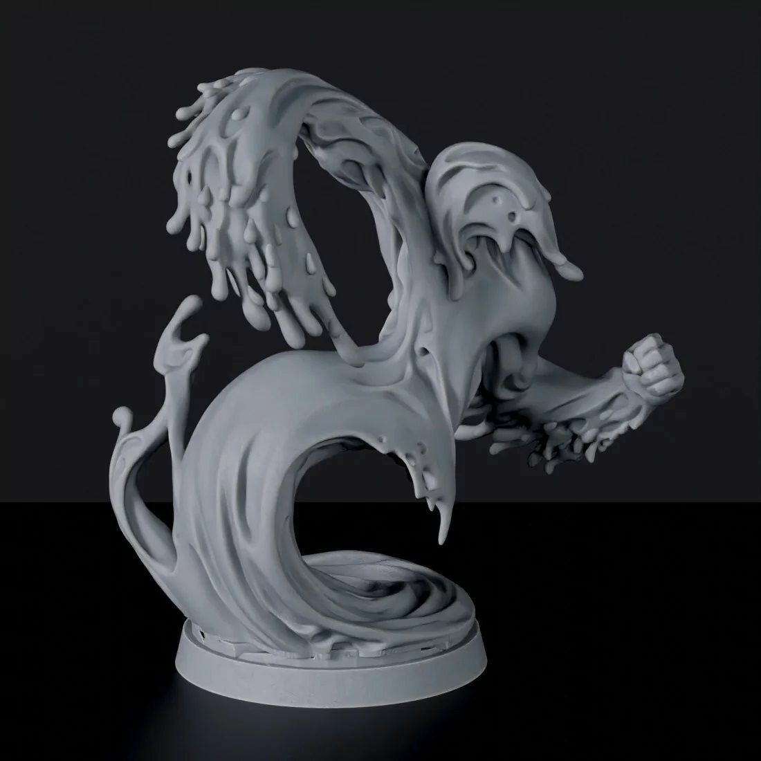 Миниатюра D&D 'Водный элементаль C' масштаб 32 мм (DnD, Dungeons & Dragons, ДнД, Подземелья и Драконы, Pathfinder)