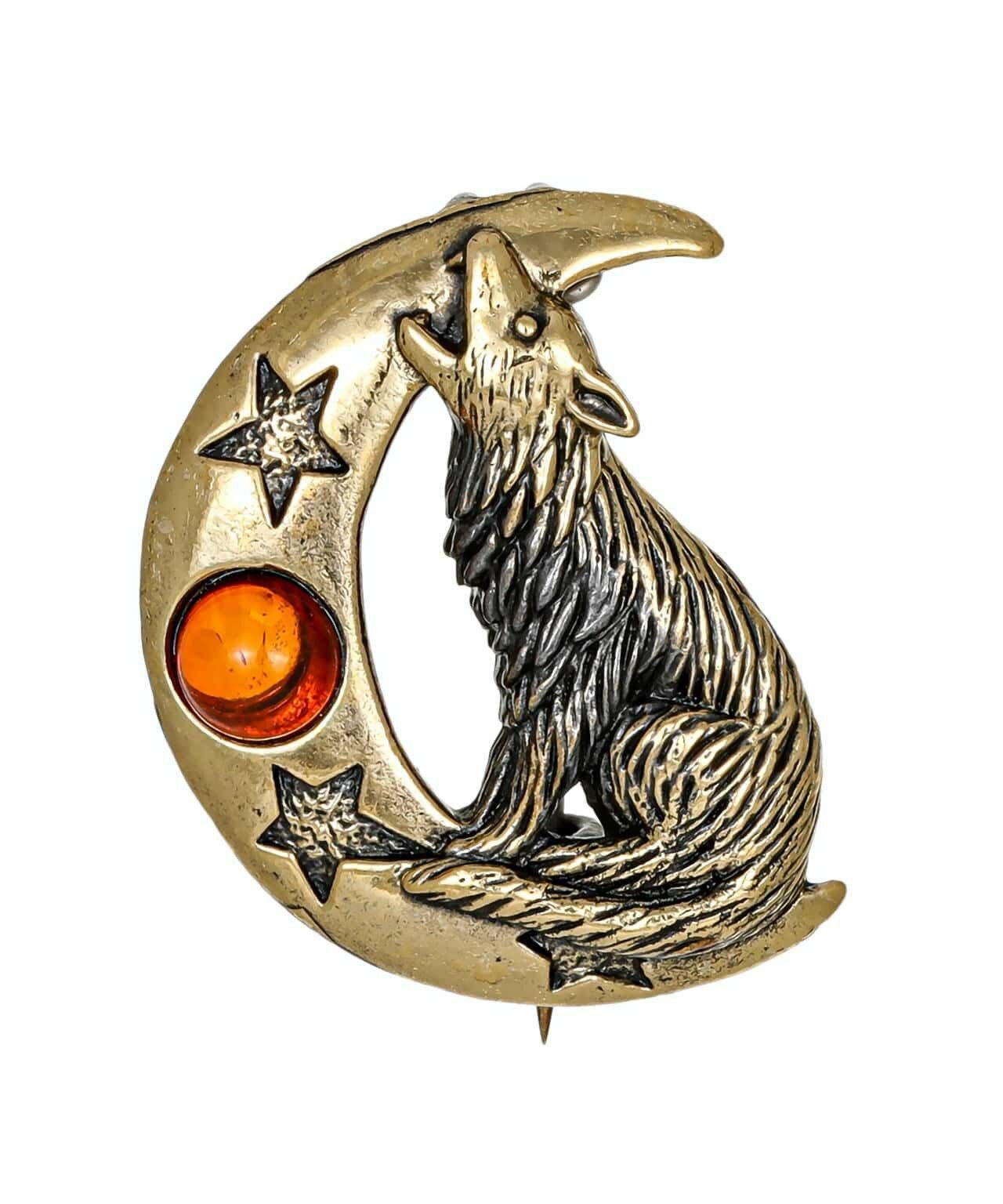 Брошь, янтарь