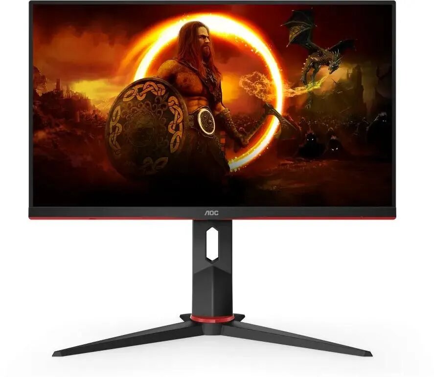 23.8" Монитор AOC Gaming 24G2ZU, 1920x1080, IPS, 240Гц, 2хHDMI, 1хDP, черный/красный
