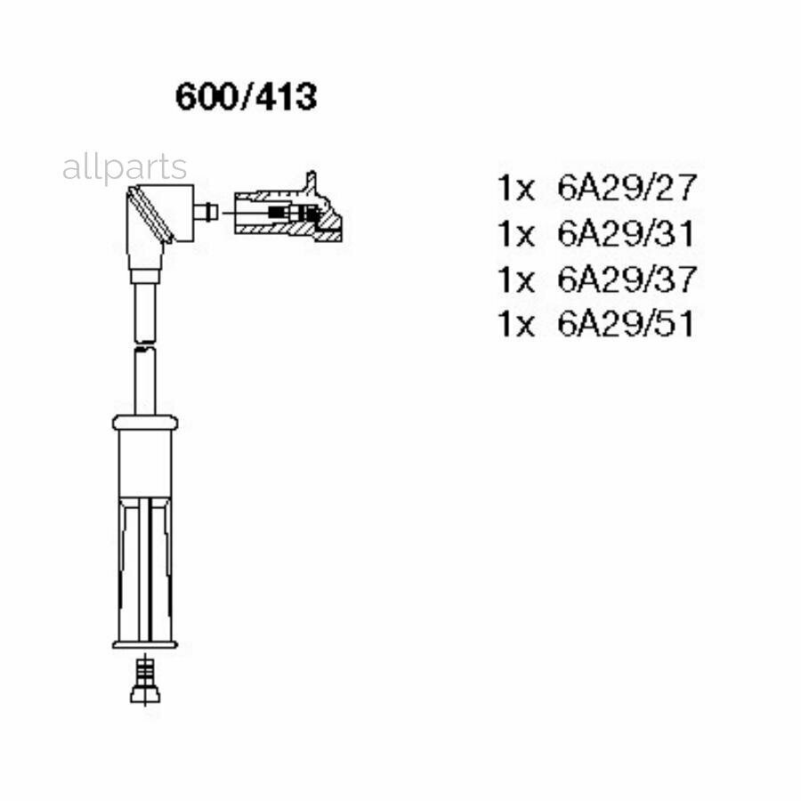 BREMI 600/413 Комп. проводов RENAULT Logan (LS_) 1.4-1.6 2004-2015