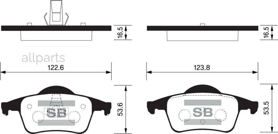 SANGSIN BRAKE SP2123 Колодки тормозные задние SANGSIN BRAKE SP2123
