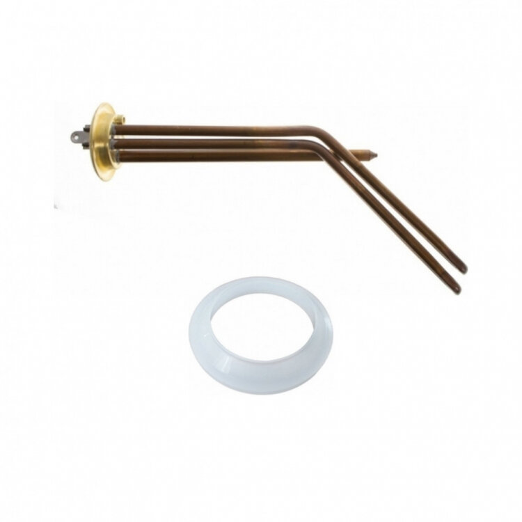 Комплект ТЭН 2 кВт (2000 Вт) RF для горизонтального водонагревателя Timberk, ATT, Etalon, Thermex RZL 200, 300 под анод М6 + прокладка, 50652K1