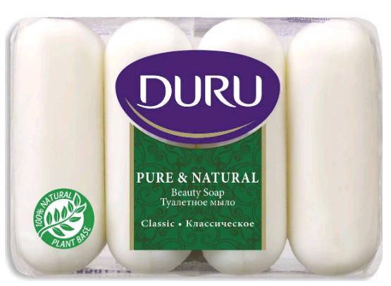 Duru Pure & Natural - Classic Туалетное мыло "классическое" 4x85 г.