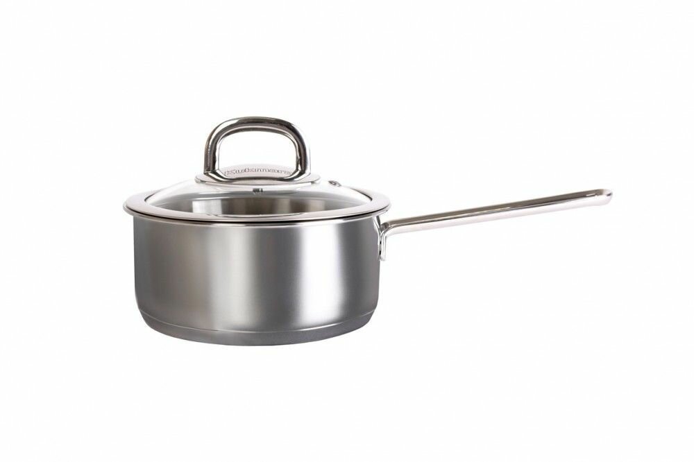 Ковш Kukmara линии "SAFIA" 1,2л. д.16см, со стекляной крышкой SF-LDL1216G