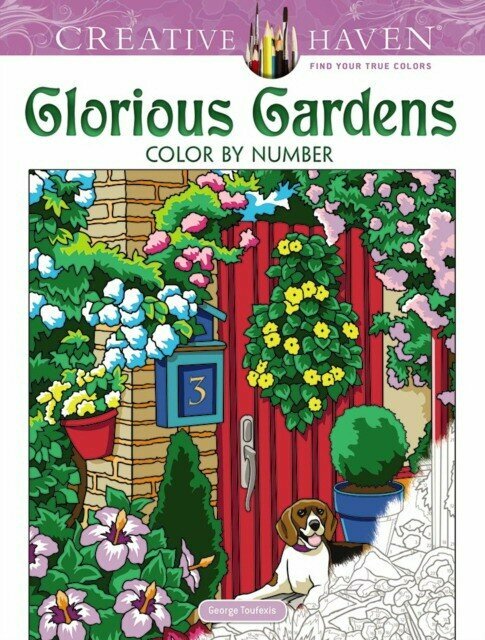 Toufexis George "Creative Haven Glorious Gardens Color by Number Coloring Book"