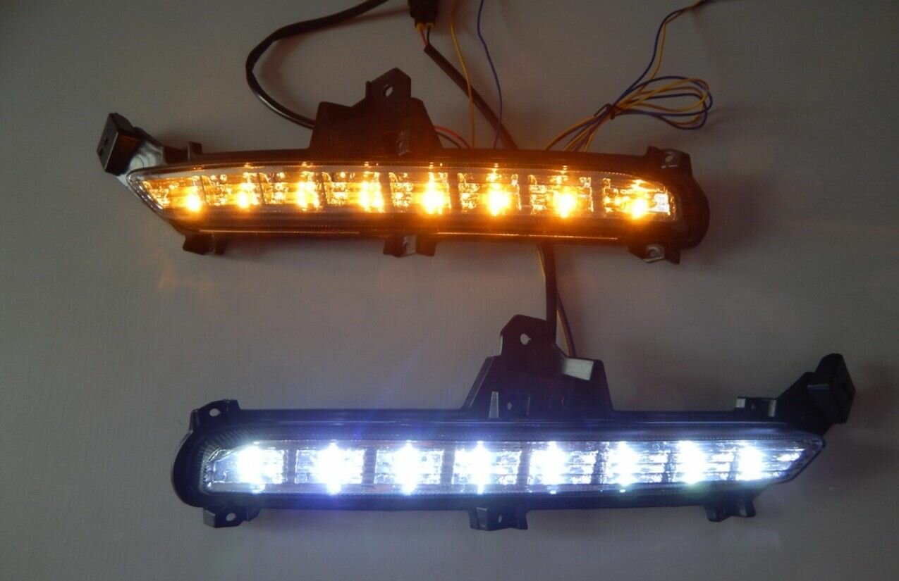 ДХО для Kia Rio 3 рестаилинг 2015-17 Вариант 1