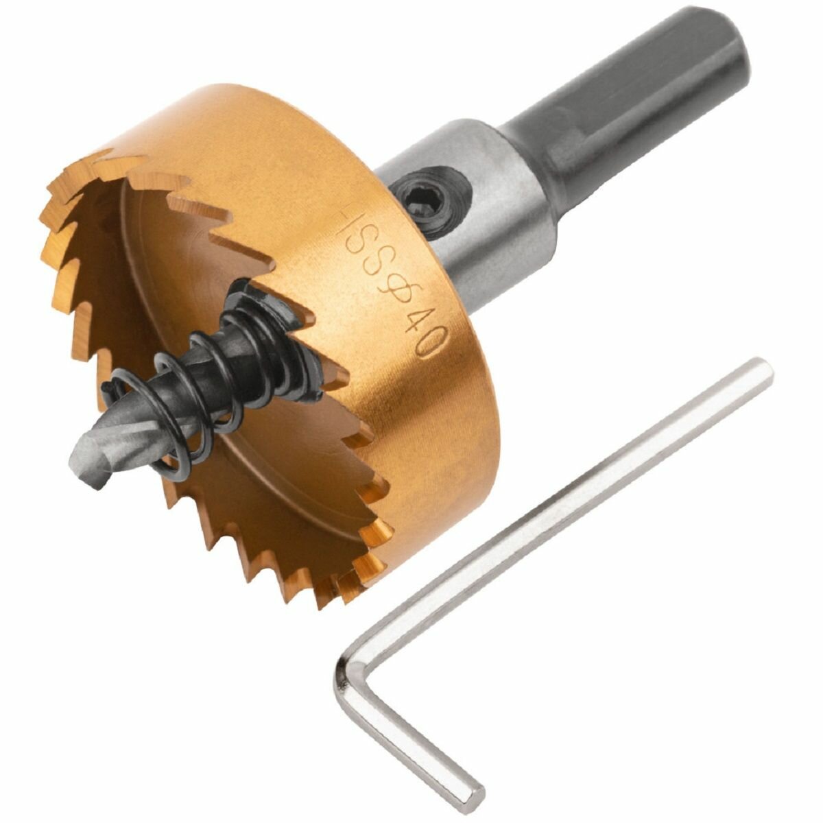 Коронка кольцевая по металлу 40мм HSS с титановым покрытием FIT