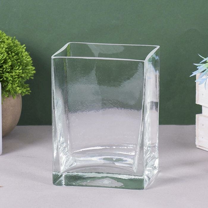 Ваза «Доминик», 700 мл, 7.5×10×14.5 см, стекло, прозрачная