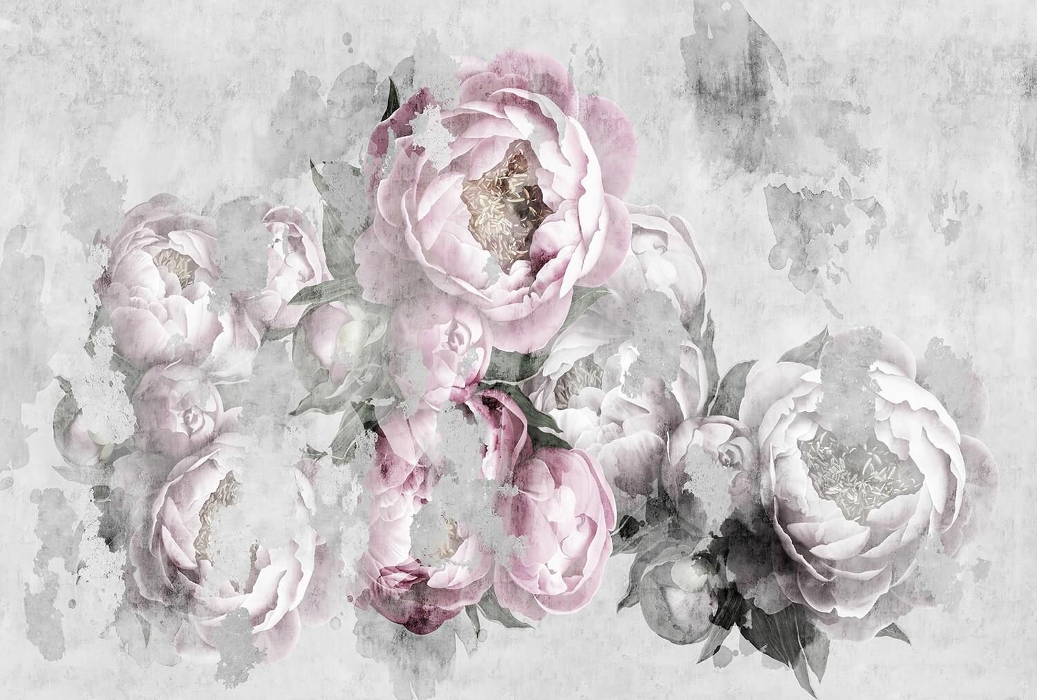 Фотообои/F коллекцияF-200-1Пионы гранж 400х270-1Divino