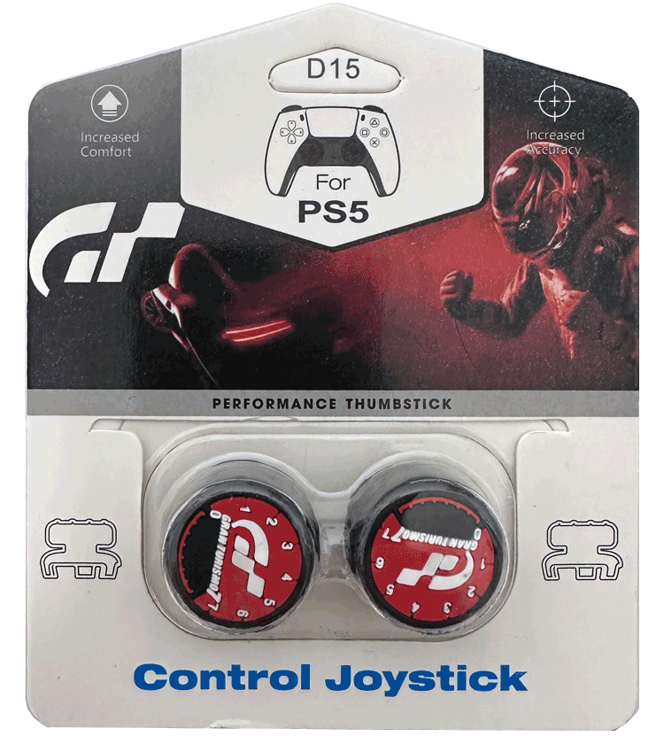 Силиконовые накладки + насадки на стики геймпада Sony PlayStation PS4/PS5 [Gran Turismo 7][Black]