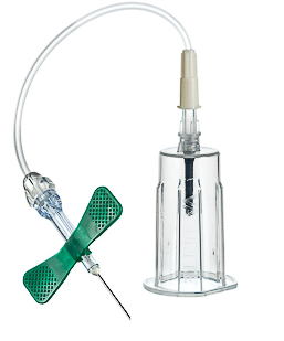 VACUETTE SAFETY Игла-бабочка с луэр-адаптером и держателем 21Gх3/4", 10 см, зеленая, 35 шт.