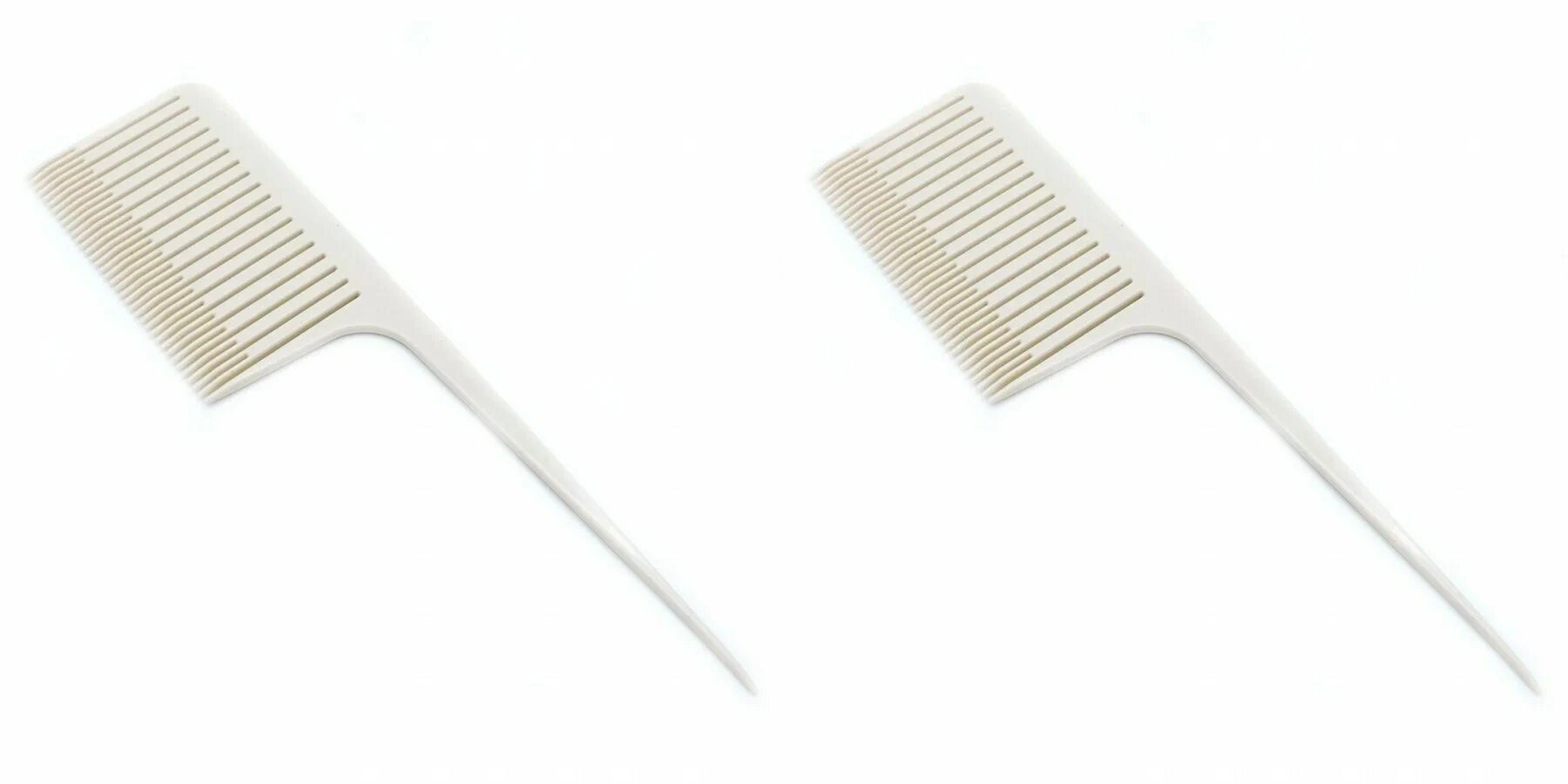 Расчёска Nail Art для мелирования, пластиковый хвост, белый, 2 шт
