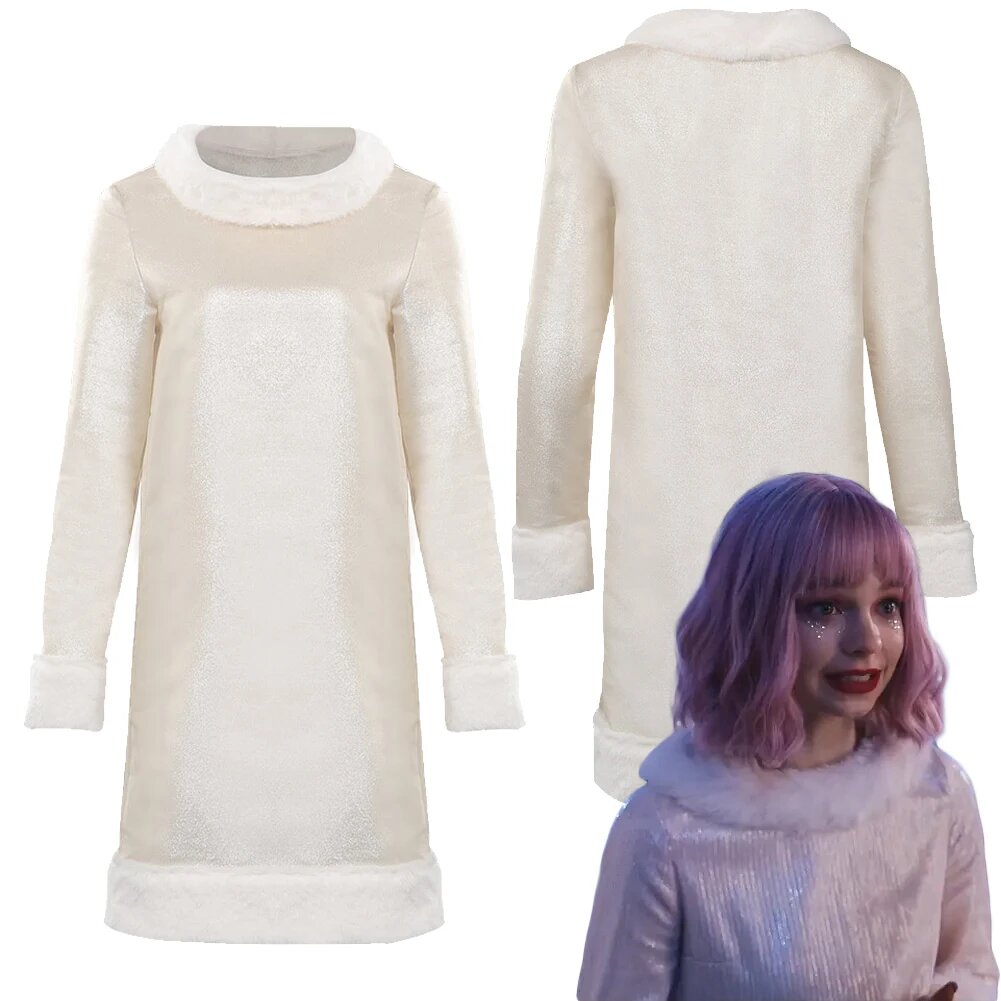 ТВ-среду Энид Синклер косплей Женский костюм Ролевые игры фантазия пальто платье костюм Хэллоуин карнавал искусственная одежда для маскировки