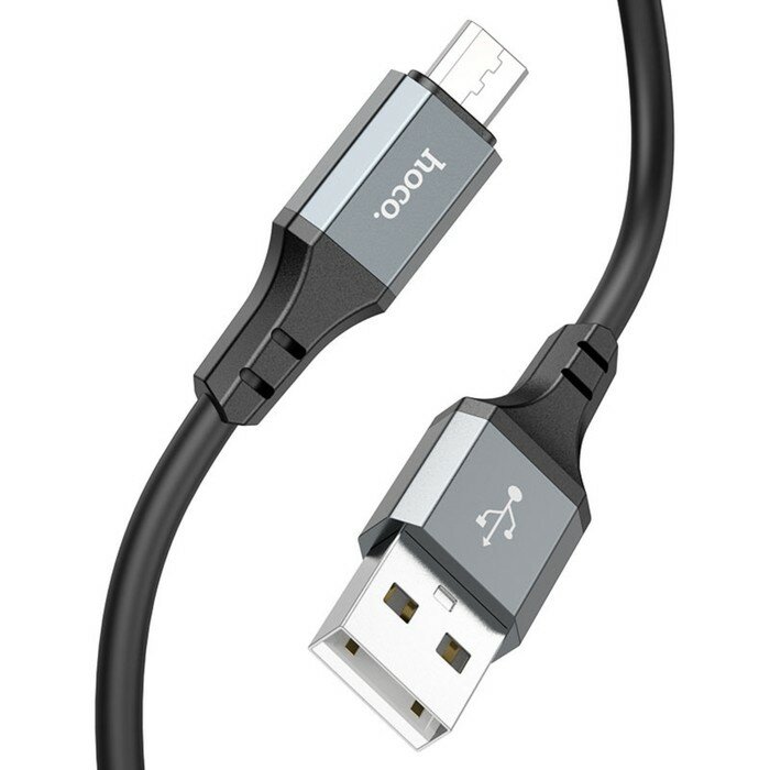 Кабель Hoco X92, MicroUSB - USB, 2.4 А, 3 м, оплётка силикон, чёрный 9881439