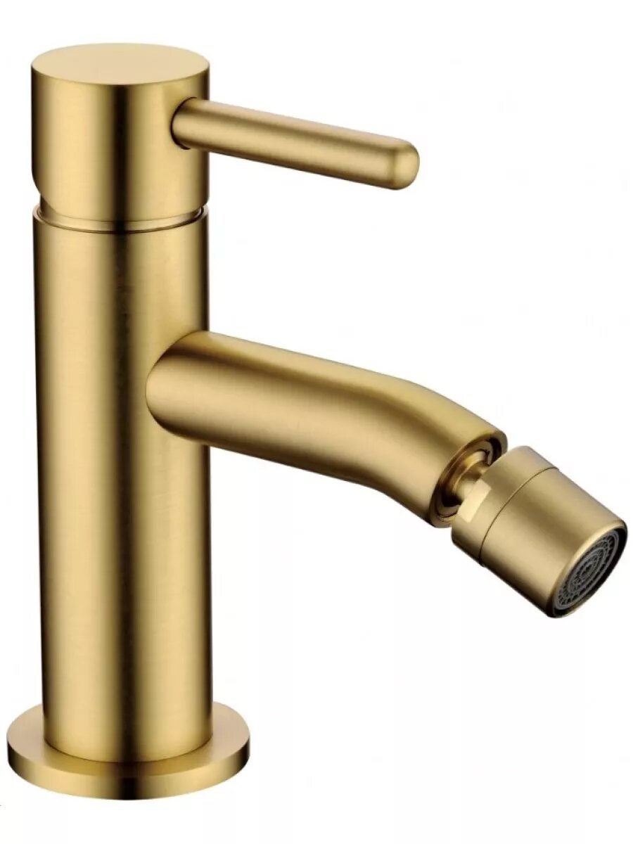 Смеситель для биде с аэратором Grocenberg GB2094, латунь, матовое золото