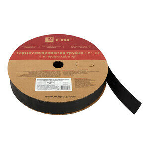 Трубка термоусадочная EKF ТУТ 30/15 мм черная 50 м