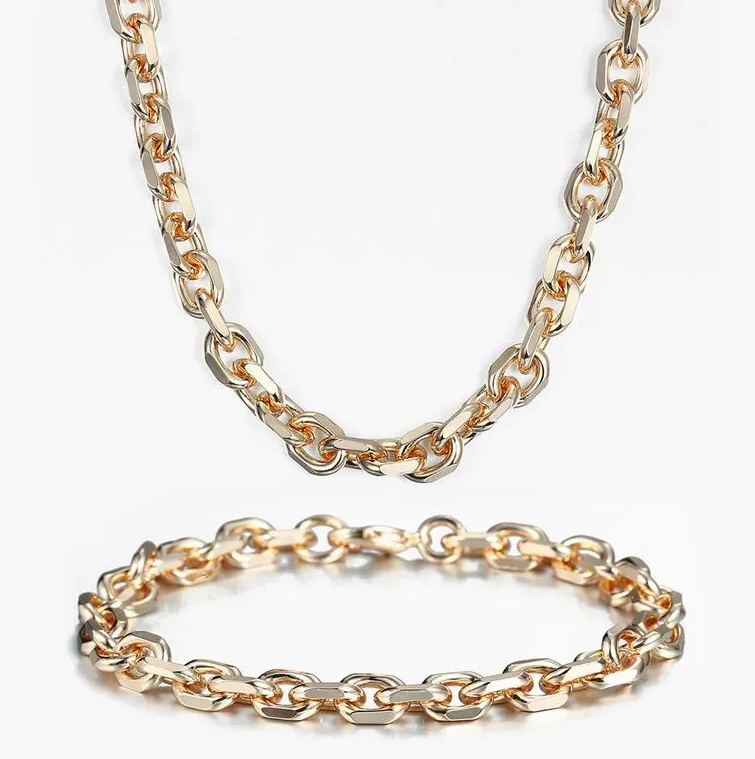 Комплект бижутерии: браслет, цепь