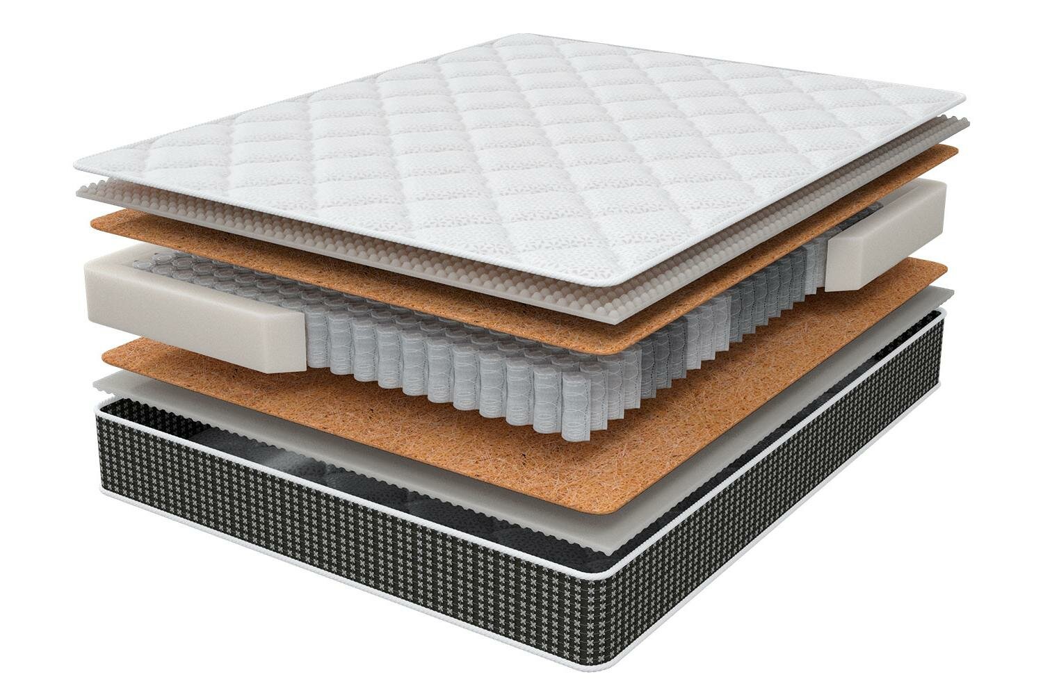 Матрас Restful Sleep, 90х200 см, средняя жесткость, двусторонний, белый