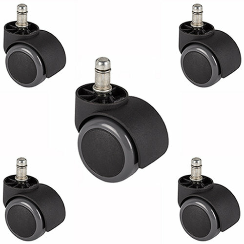 Комплект роликов для паркета и ламината прорезиненный, самофиксирующиеся (5 шт. )