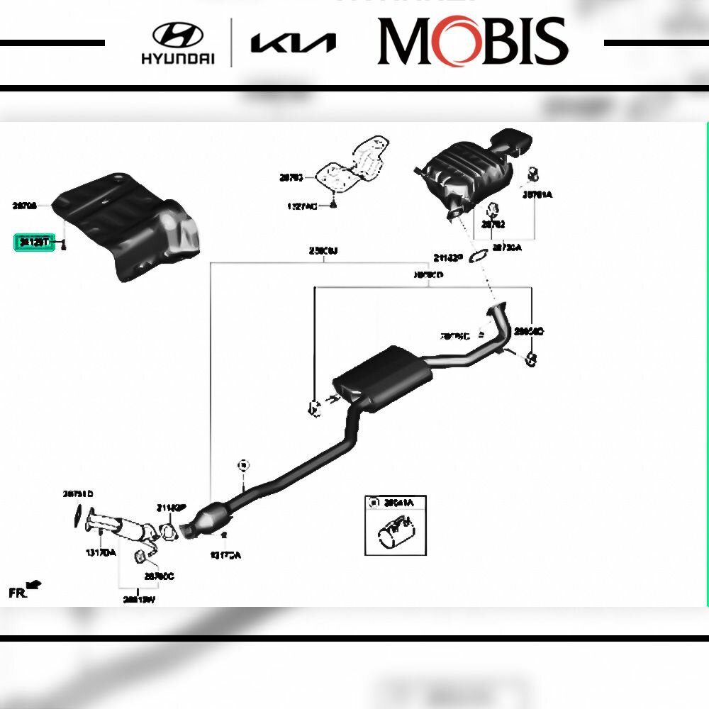 Болт М6 5 шт. для Hyundai Santa Fe 2018-2020; KIA Sorento 2014-2020 / арт. 31129C5006 / бренд MOBIS