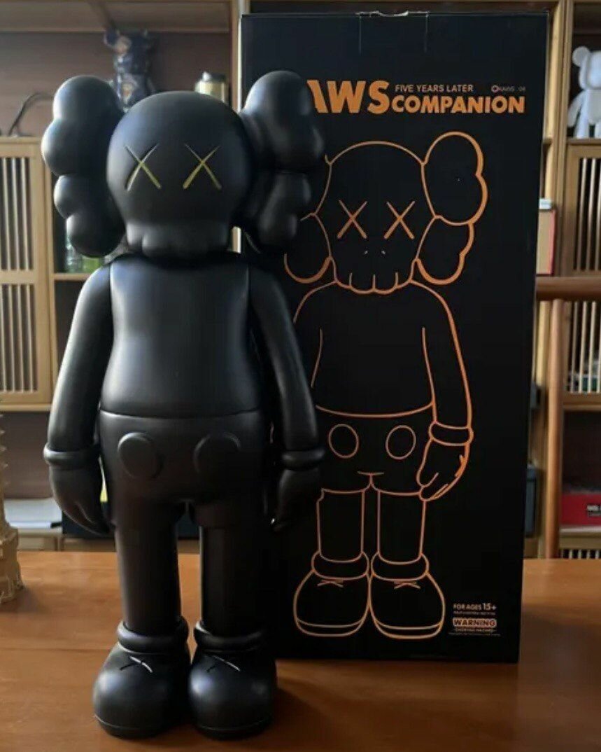 Коллекционная фигурка игрушка Kaws Companion 40 см, виниловая, черная
