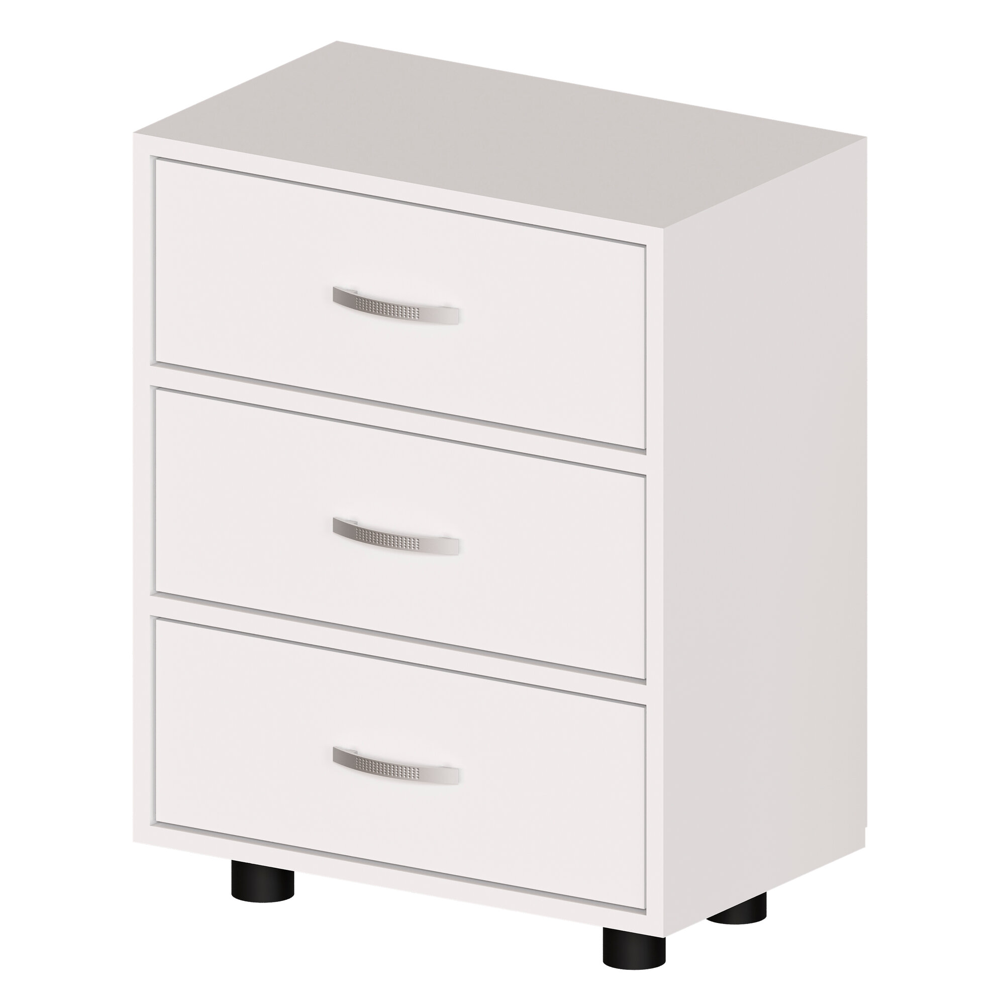 Комод СитиМебель-3 Ширина 50 см, Глубина 30 см, Высота 64 см, цвет: Белый