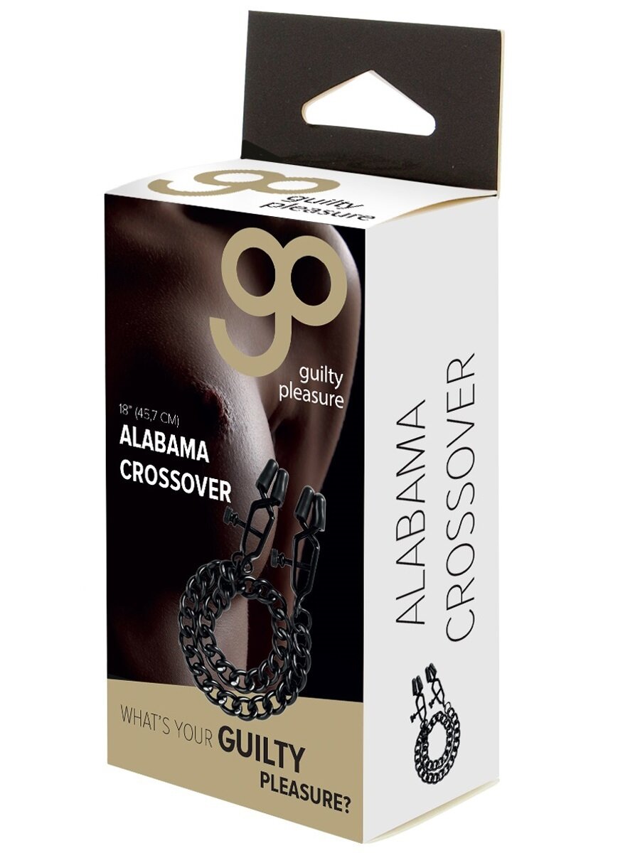 Зажимы-стимуляторы с цепочкой для сосков "GP ALABAMA CROSSOVER NIPPLE CLAMPS"