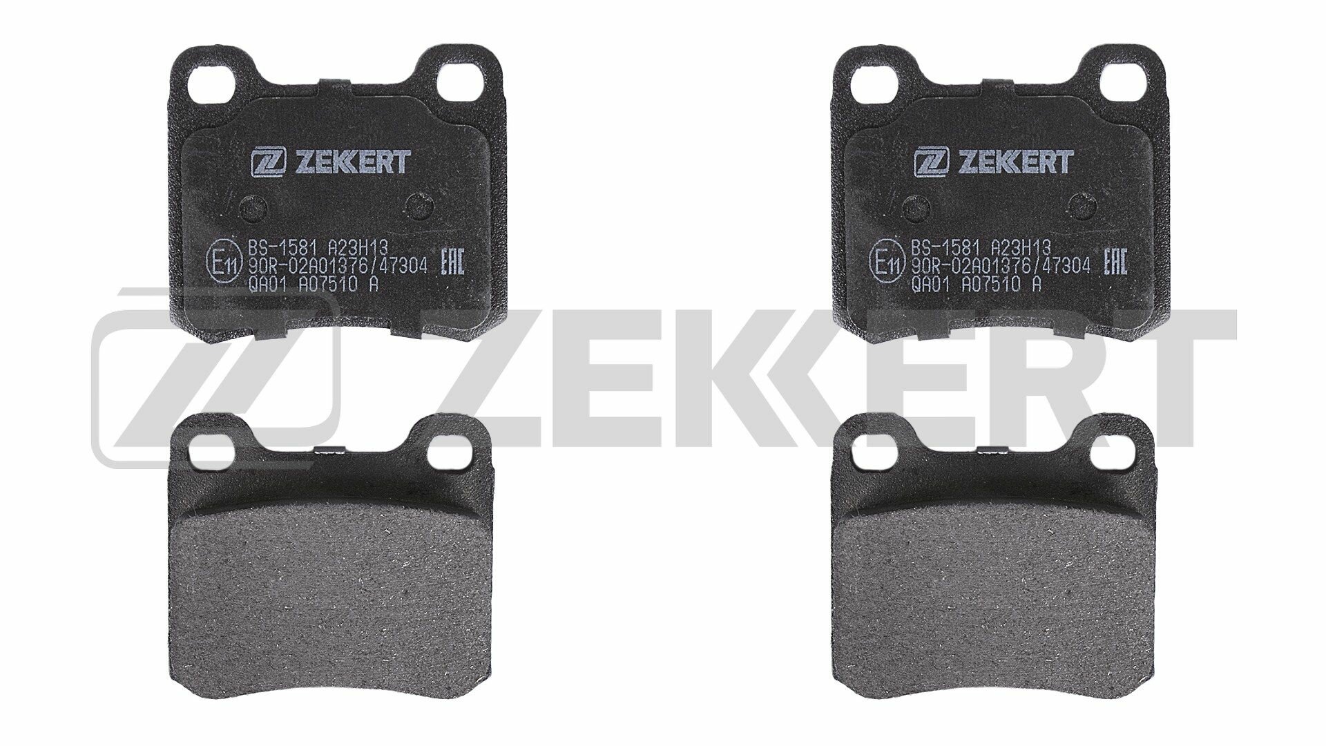 Колодки тормозные дисковые задние для Мерседес 124, 190, Ц, Е, С-Класс BS-1581 ZEKKERT