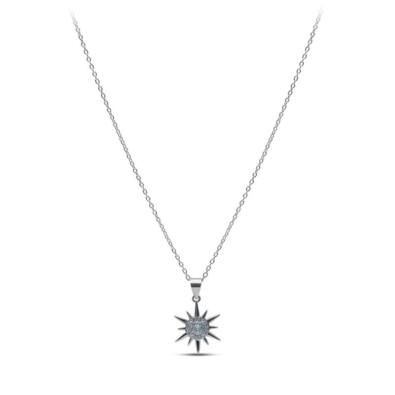 Колье, серебро, 925 проба, фианит