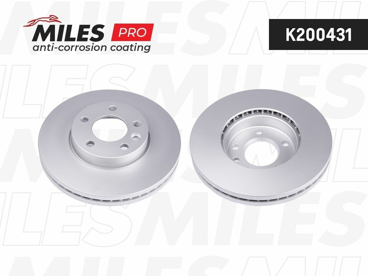 MILES Диск тормозной (серия PRO с антикоррозионным покрытием) VW MULTIVAN/ T5 03-/ TOUAREG 02-10 передний D308мм. K200431