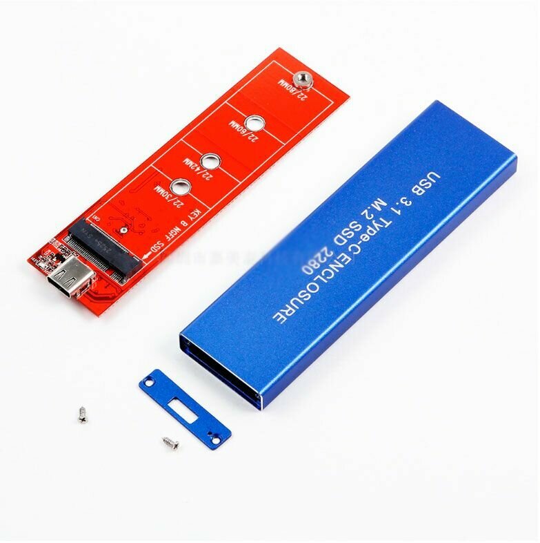 Корпус для M2 NGFF SSD синий — фото 1