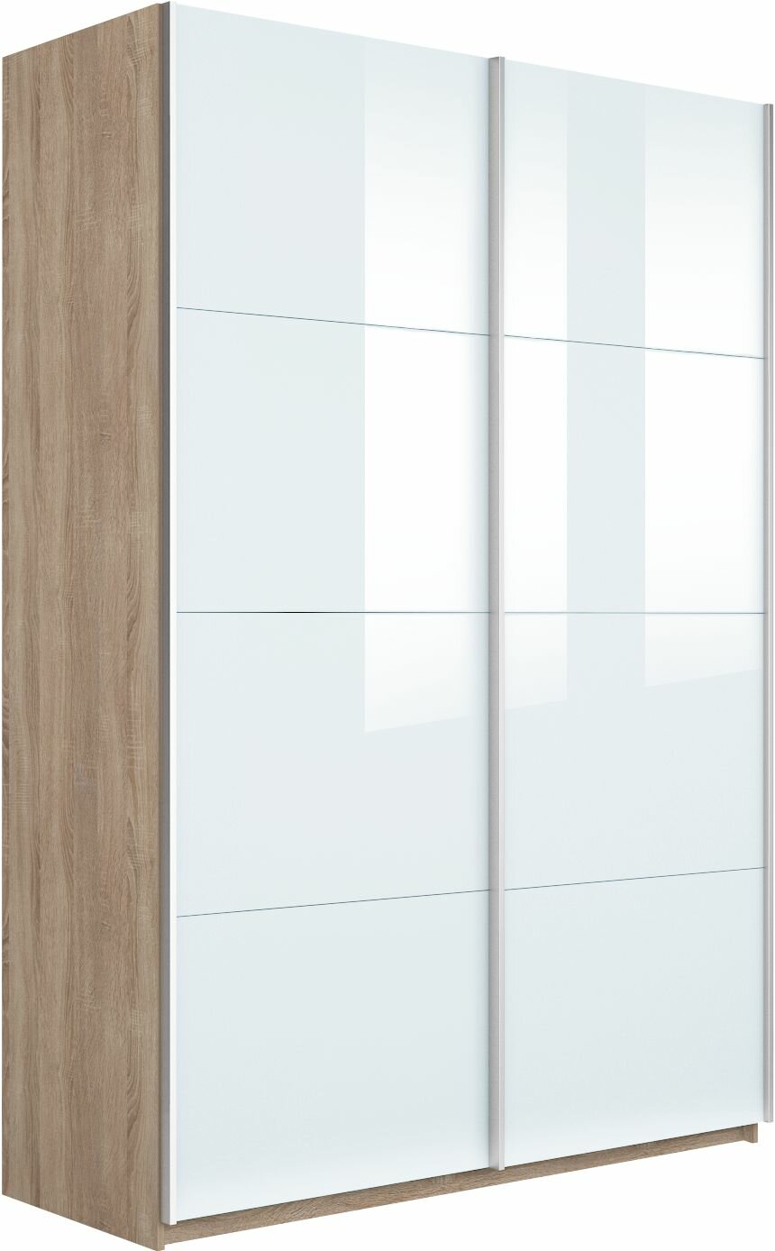 Шкаф-купе Прайм 1600 2 бел стекл, Сонома