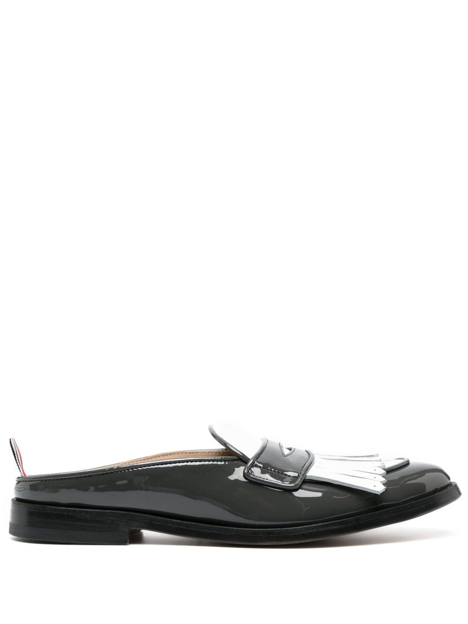 Лоферы Fringe-detail patent-leather mule loafers