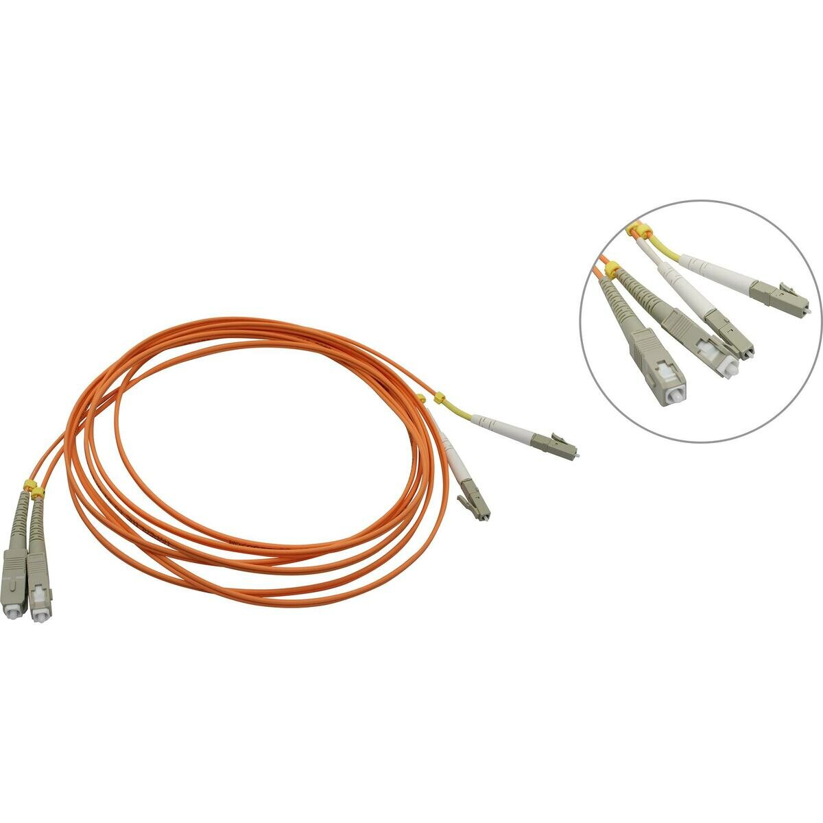 Hyperline FC-D2-50-LC/PR-SC/PR-H-3M-LSZH-OR