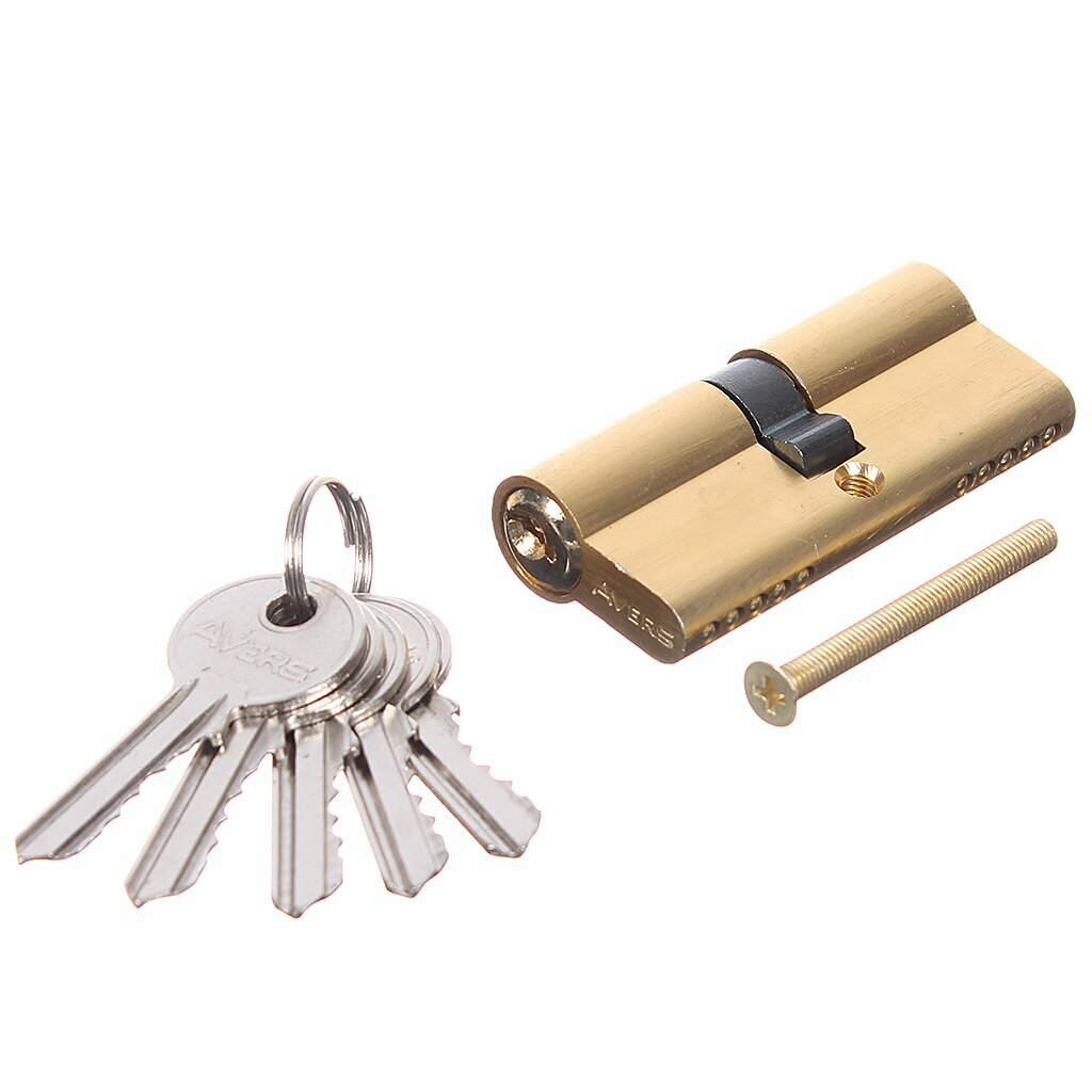 Личинка замка двери Vanger, EL-70-G, 17570, алюминий, 70 мм, золото, 35/35