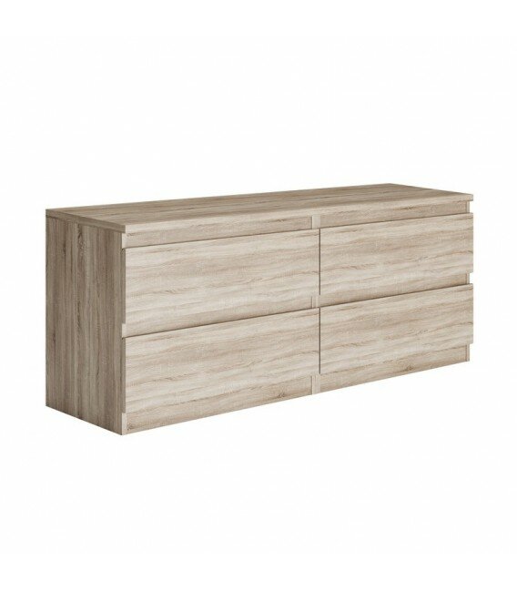 Тумба кастор длинная с четырьмя ящиками, ДСП, цвет Дуб Сонома 2.03.03.100.3