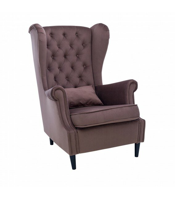 Кресло Leset Винтаж, ткань велюр, v23 молочный шоколад