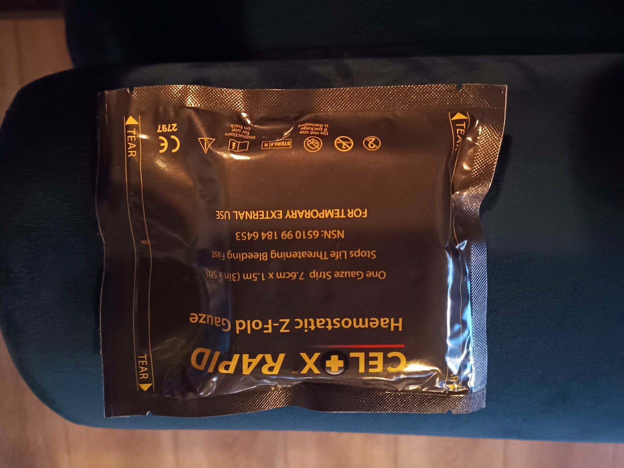 CELOX RAPID Z-FOLDED GAUZE кровоостанавливающая повязка