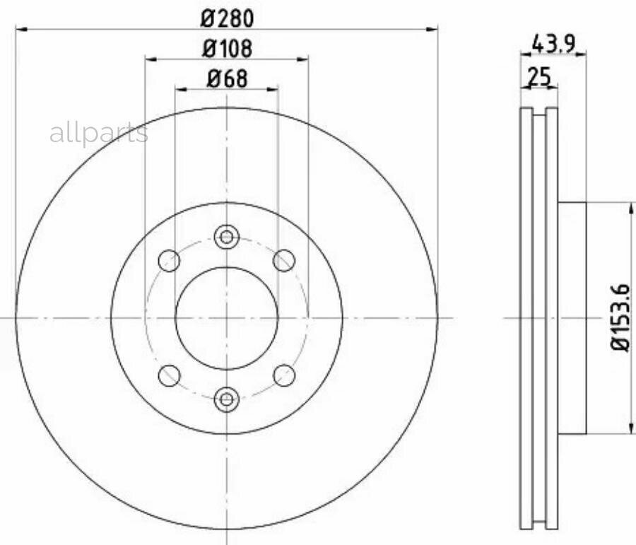 TEXTAR 92053800 92053800 диск тормозной передний!\ Saab 9000 2.0/2.3/3.0 89>