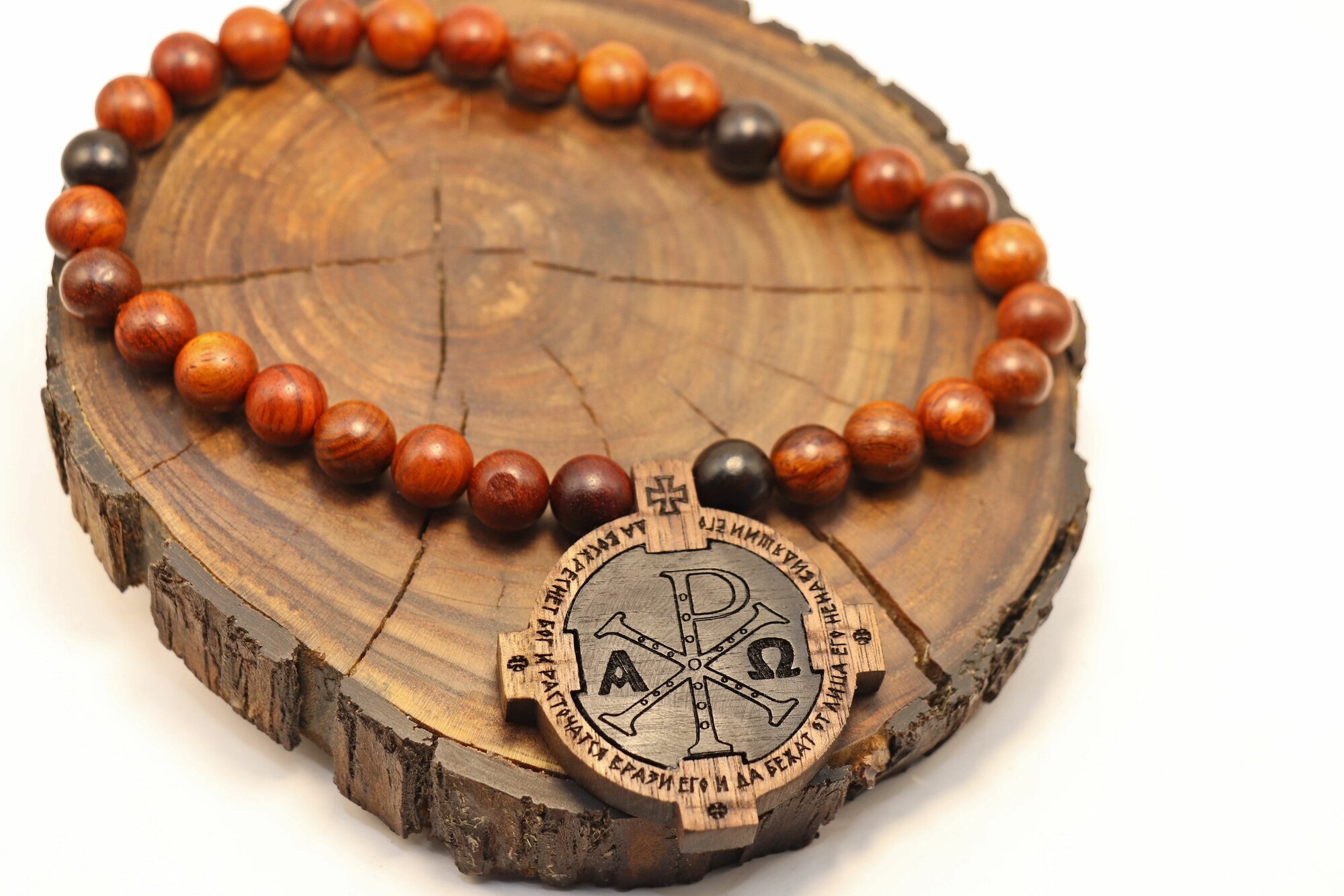 Четки с крупной хризмой ручной работы, черный граб и черный орех