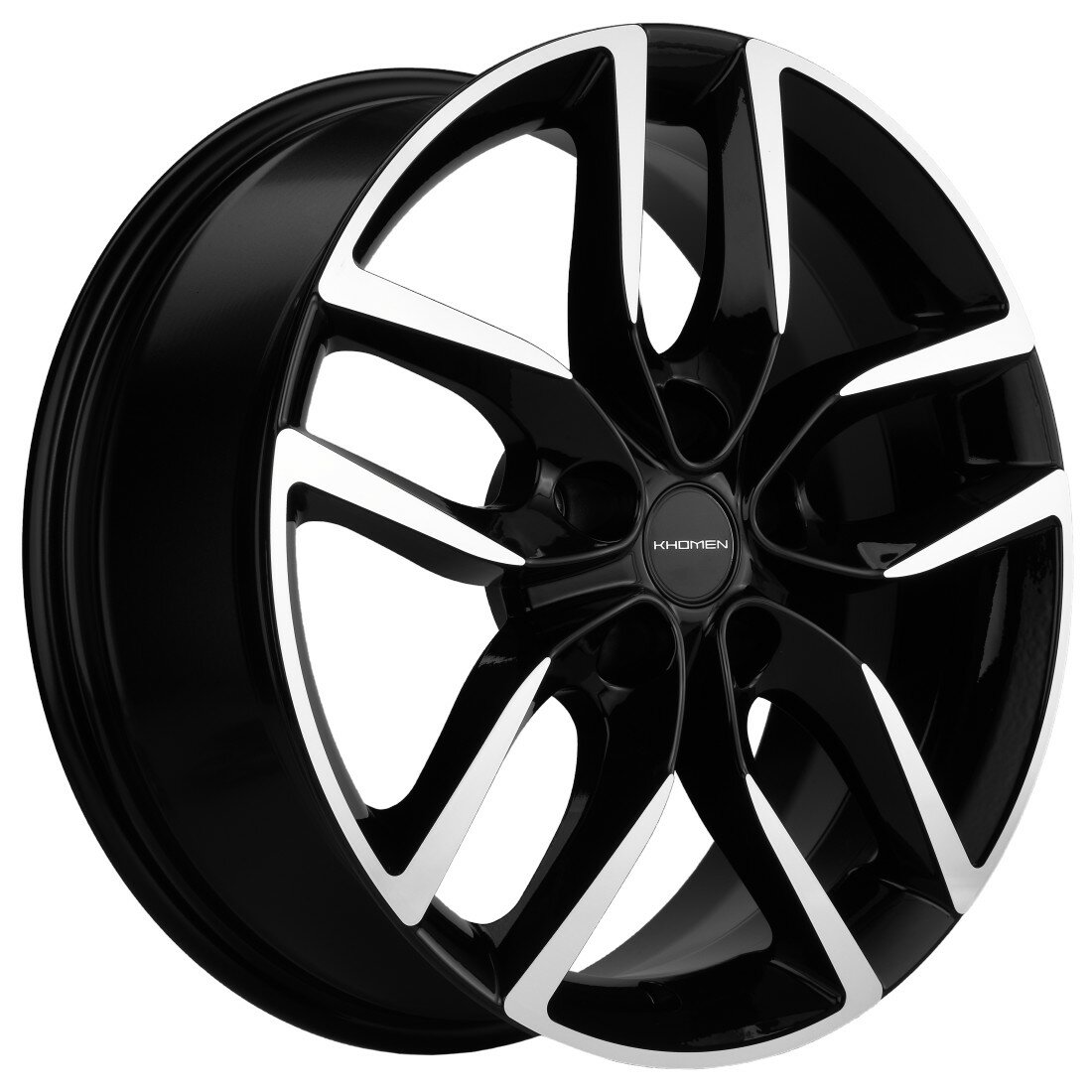 Колесный диск Khomen Wheels KHW1708 6,5x17 5x114,3 ET40 64,1 Black-FP литой для автомобиля
