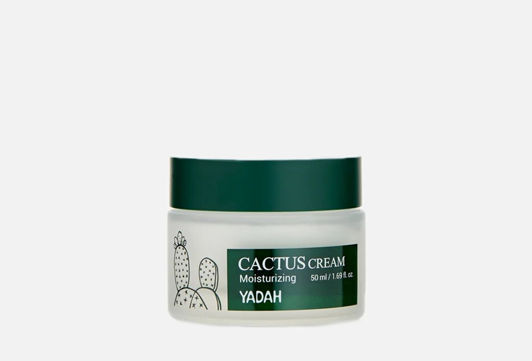 Крем для лица Yadah "Cactus Moisturizing Cream", 50мл, увлажнение