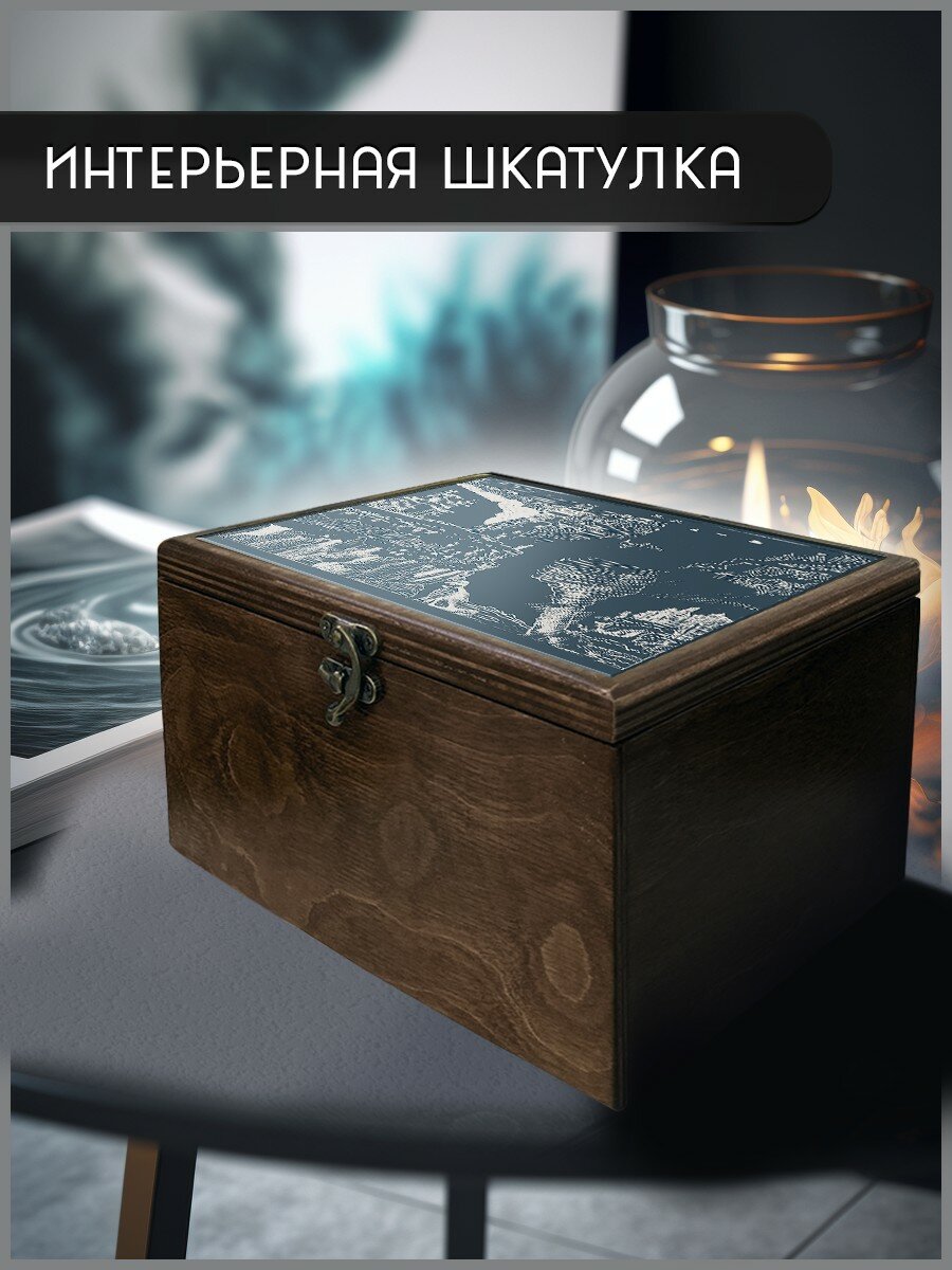 Шкатулка интерьерная для украшений универсальная 22x17x12 см игры Life Is Strange Double Exposure (лайф из стрендж, макс, хлоя) - 522