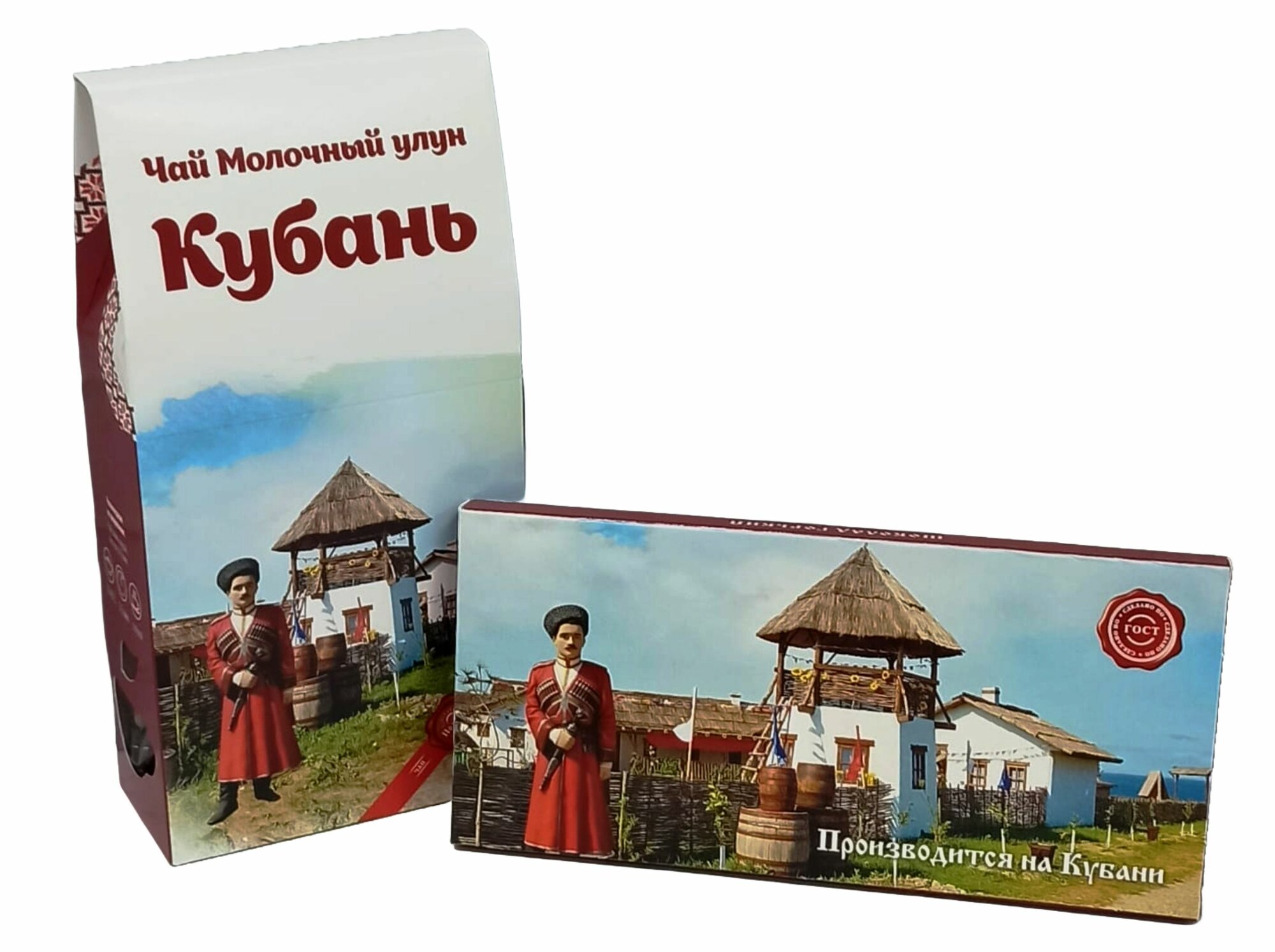 Кубанские сладости Набор Кубань Чай+ шоколад 100гр Горький